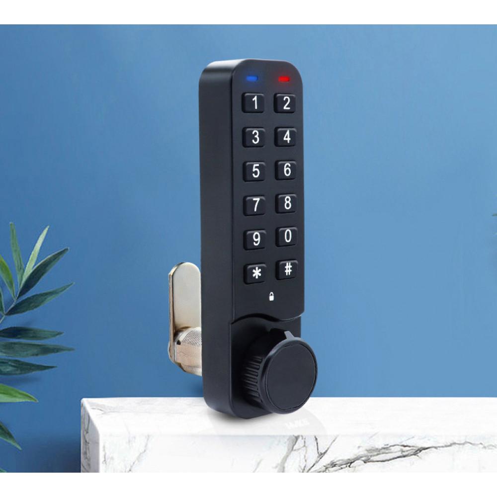 Serrure électronique MK31 pour casier à code et clé mécanique - Noir - BT Security